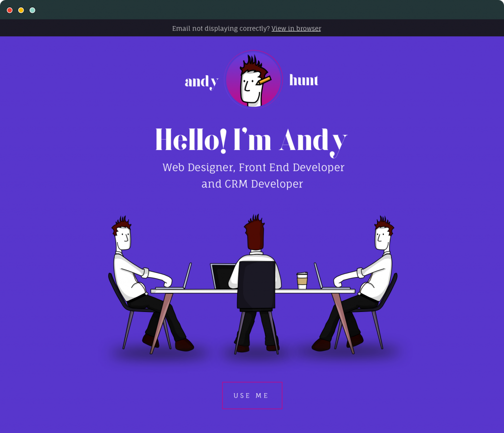 Simple Mailchimp Template - Andy Hunt Design